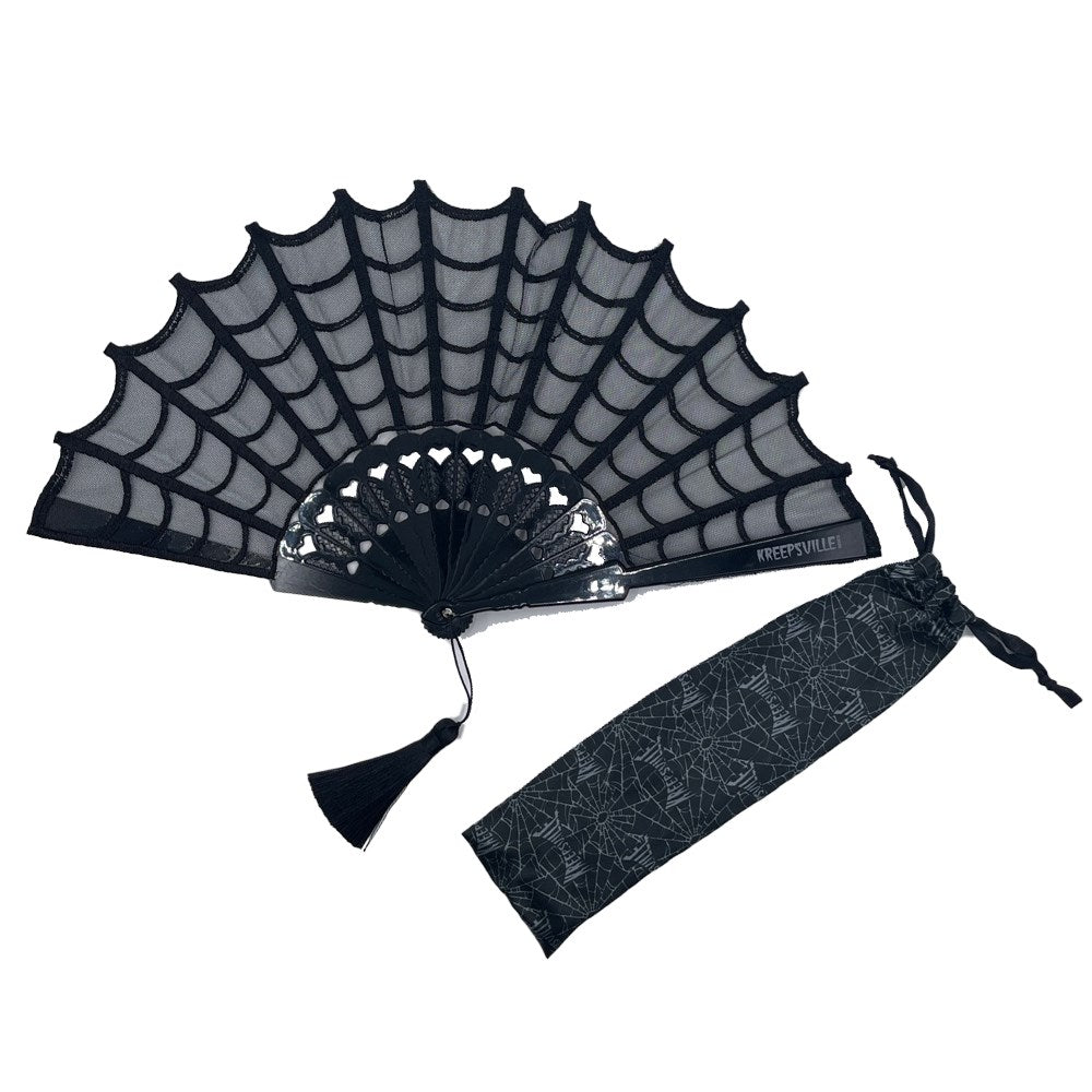 Spiderweb Lace Hand Fan – Kreepsville
