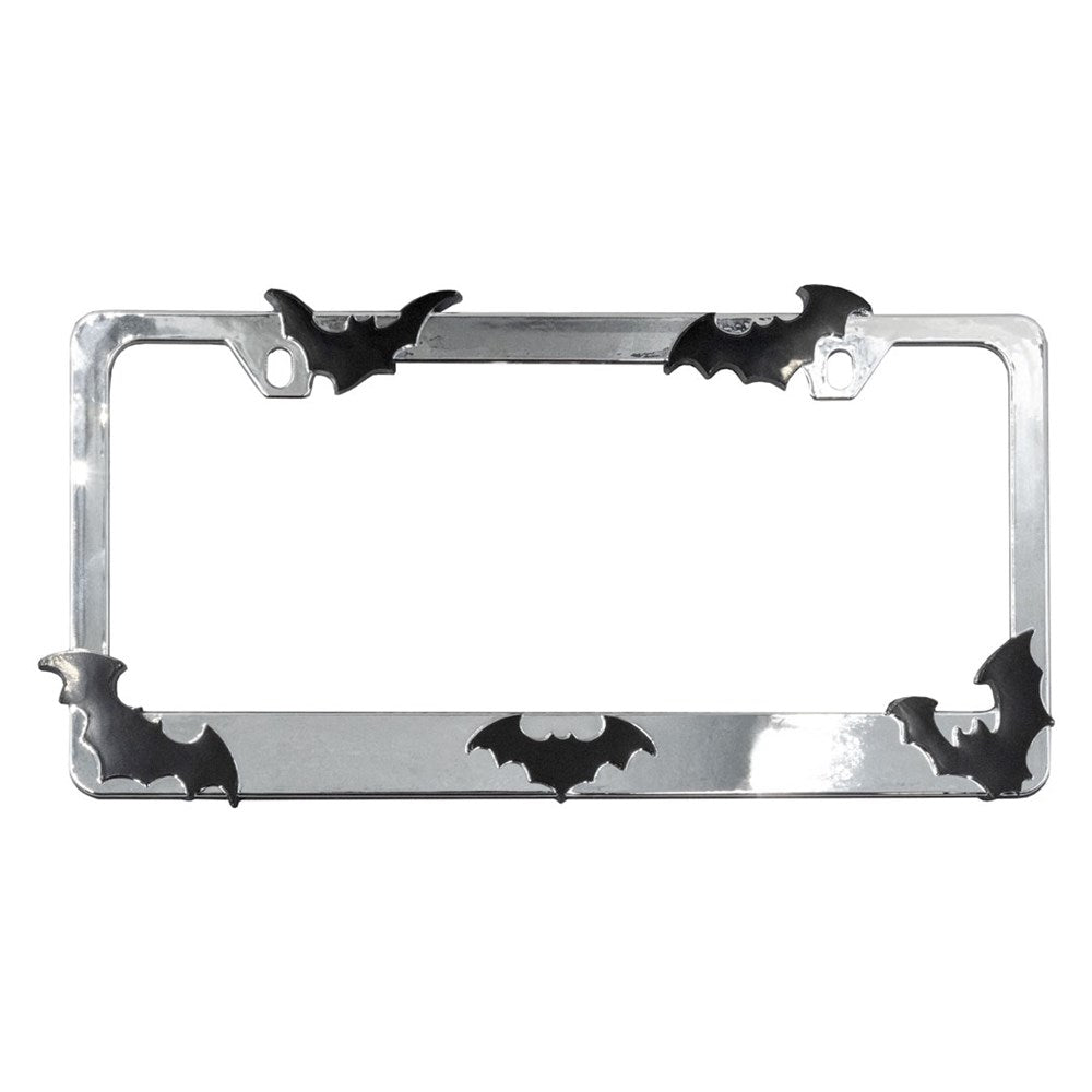 Bat License Plate Frame Chrome – Kreepsville