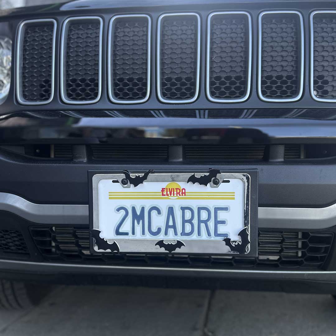 Bat License Plate Frame Chrome – Kreepsville
