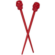 Kreepsville 666 red Skull Hair chop Sticks